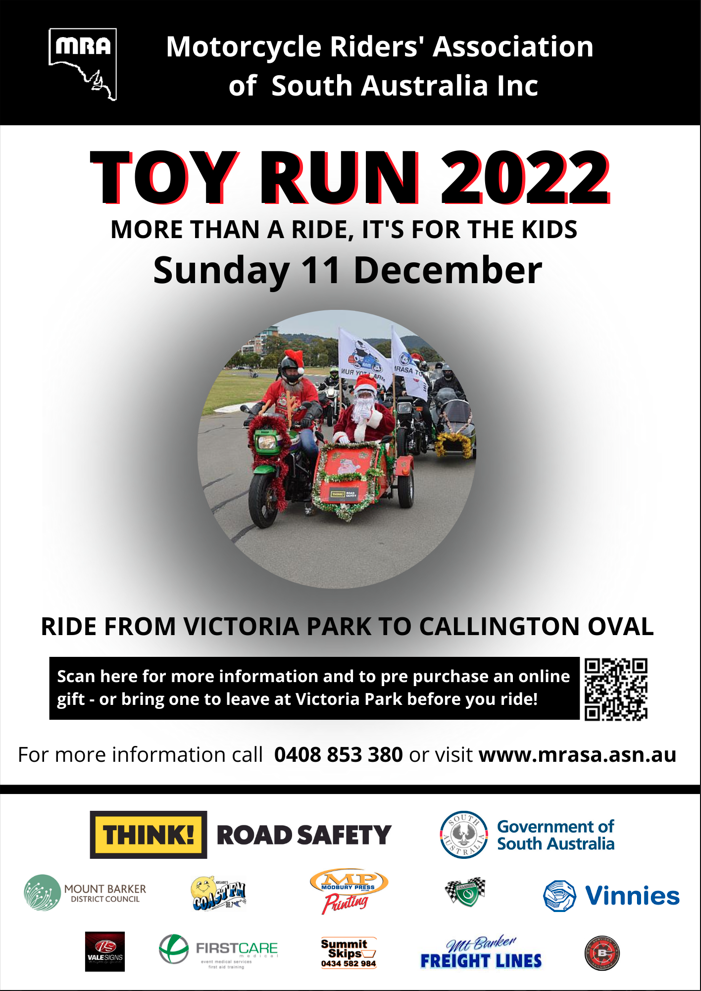 Motorcycle Riders Association of SA - Toy Run